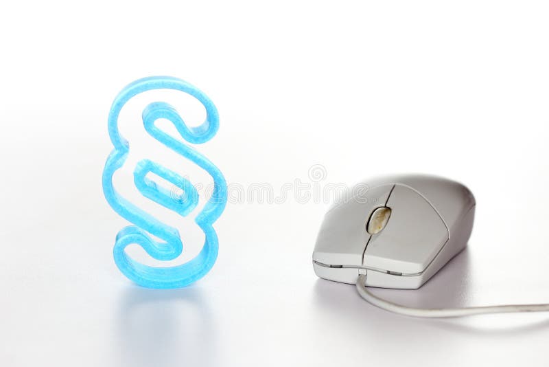 Blue Paragraph Symbol with Computer Mouse Stock Photo - Image of ...