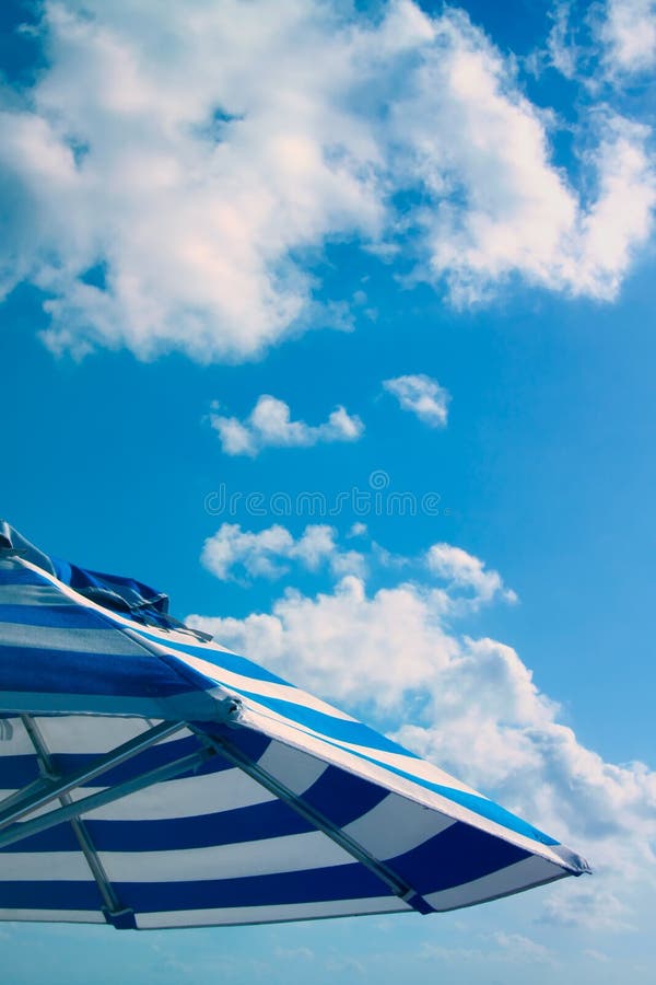 Blue parasol under sky stock image. Image of parasol - 13346425