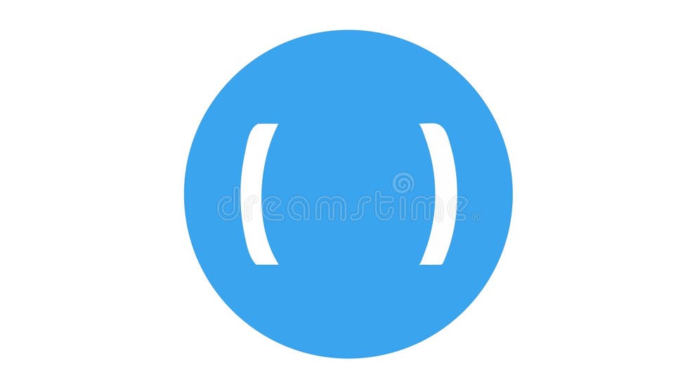 Blue Parentheses Brackets Typography Icon, Vector Design Generative AI ...