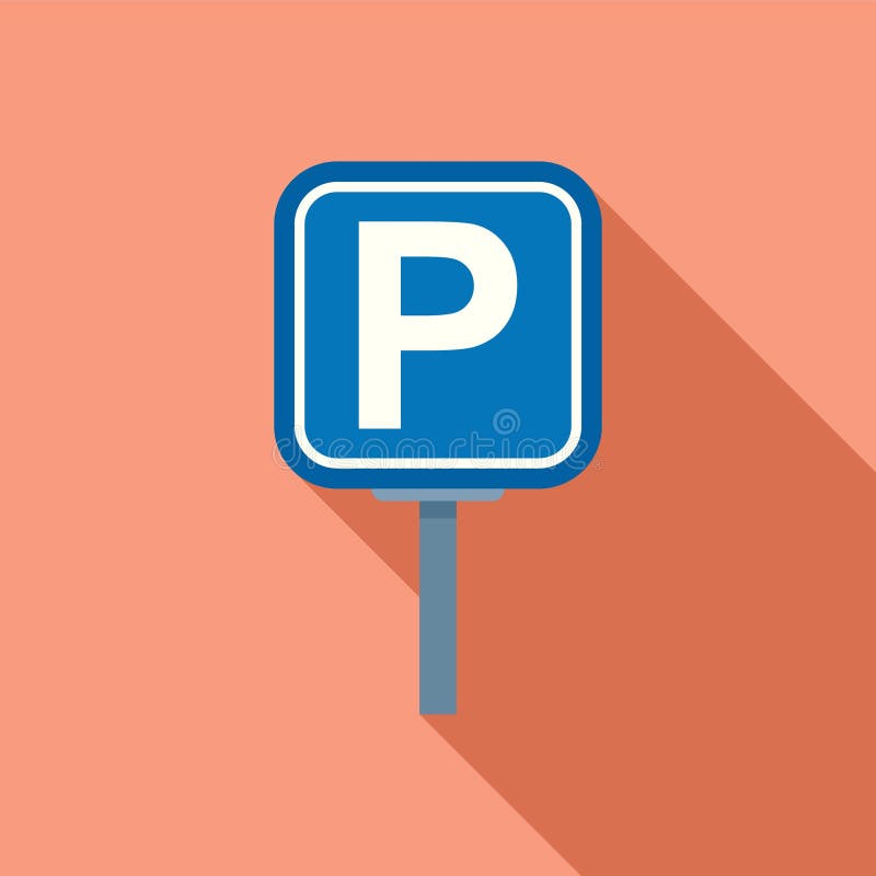 No Parking Sign is Depicting on Blue Pole Stock Illustration ...