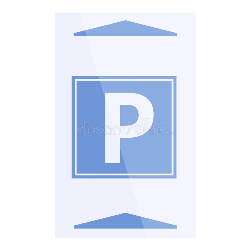 Blue Parking Sign Pointing Up and Down on Transparent Background Stock ...