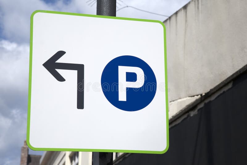 Blue Parking Lot Sign stock image. Image of sign, park - 27807451