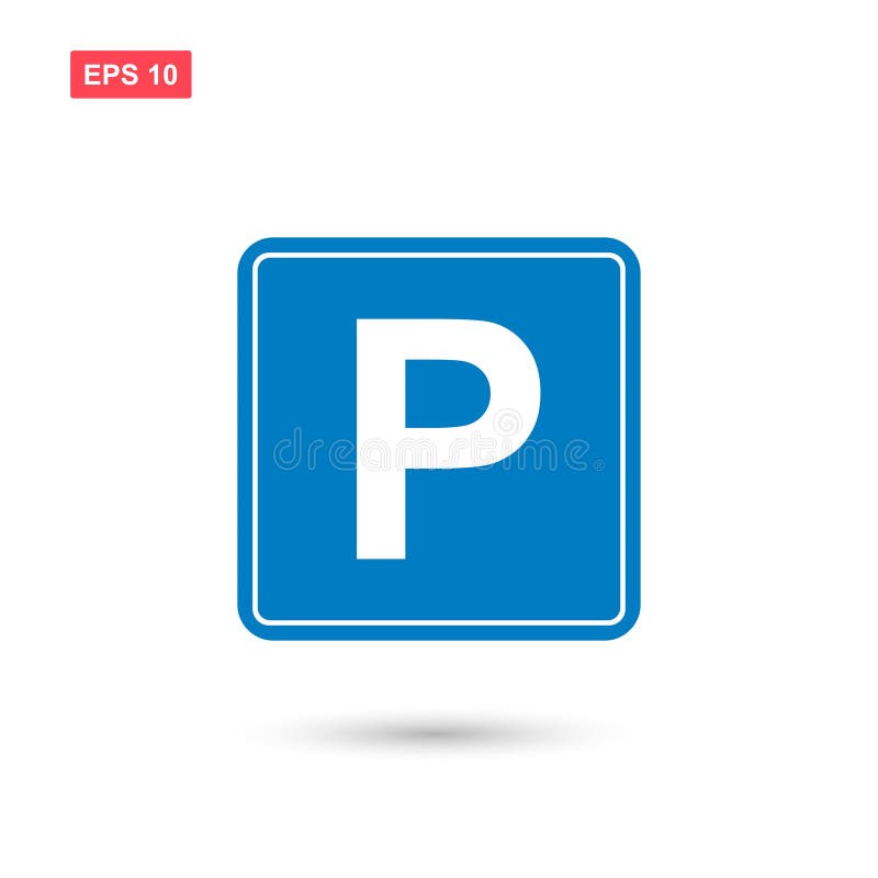 Parking sign stock vector. Illustration of cars, blue - 24996092
