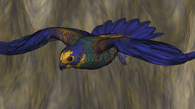 Blue Parrot in Flight, Textured Background, Digital Art, Design Stock ...