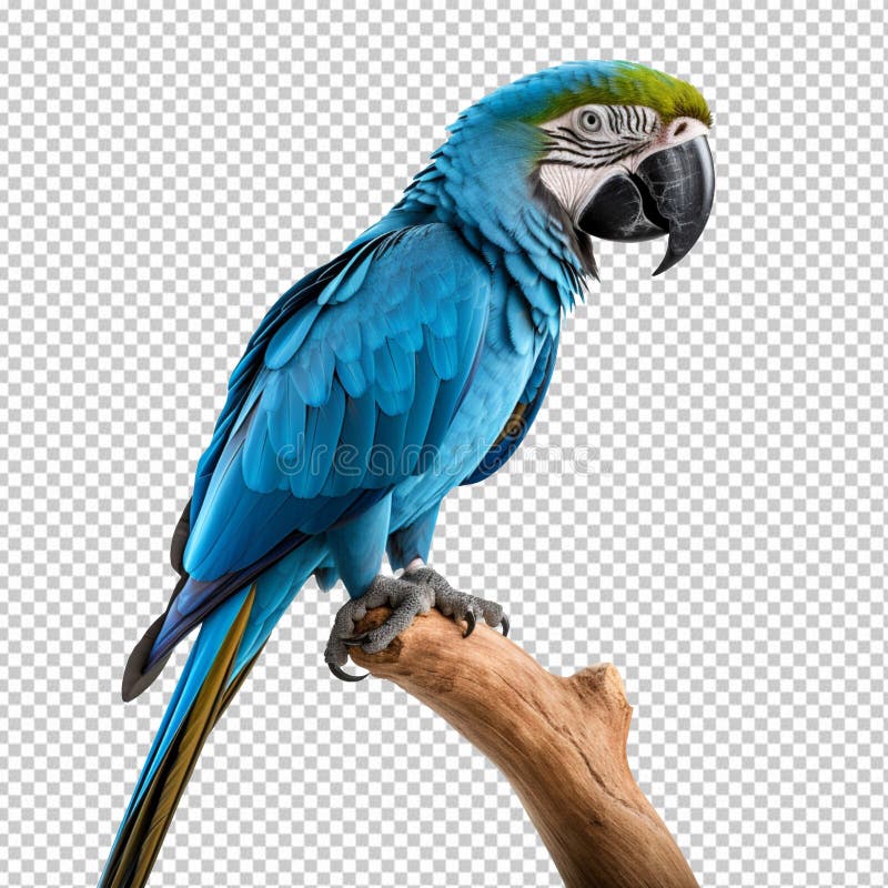 Blue Parrot Isolated on Transparent Background Stock Image ...
