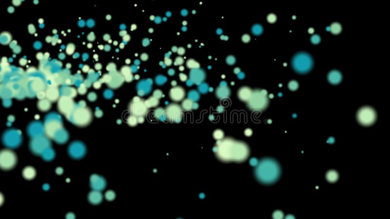 Blue Particle on Black Background Stock Illustration - Illustration of ...