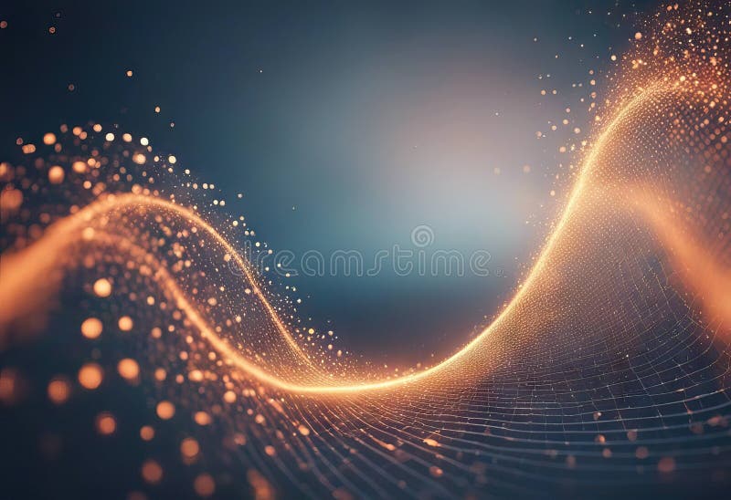 Blue Particle Curve Background Stock IllustrationSpotted Connect the ...