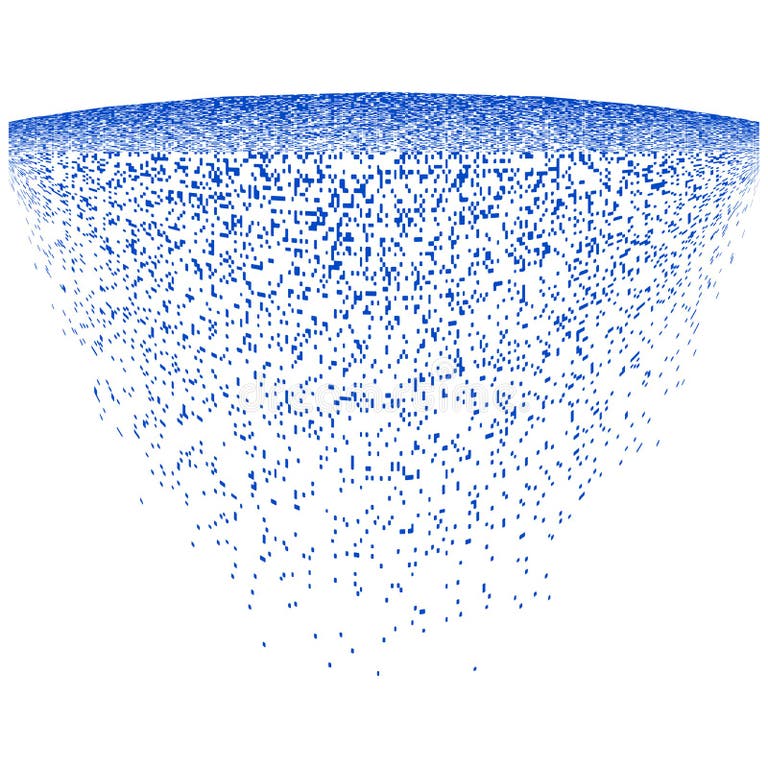 Blue Particle Gradient. Dots Density Shape. Abstract Vector Triangle ...
