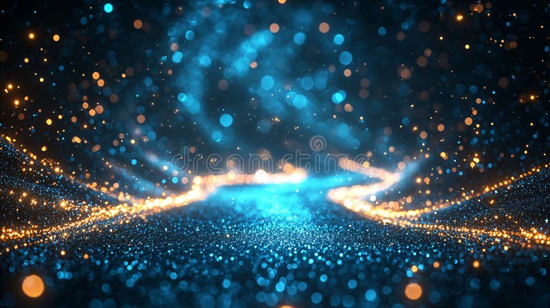 Blue Particle Light Efficiency Stock Illustration - Illustration of ...