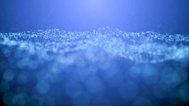 Blue Particle Wave Bokeh Background and Texture Stock Illustration ...