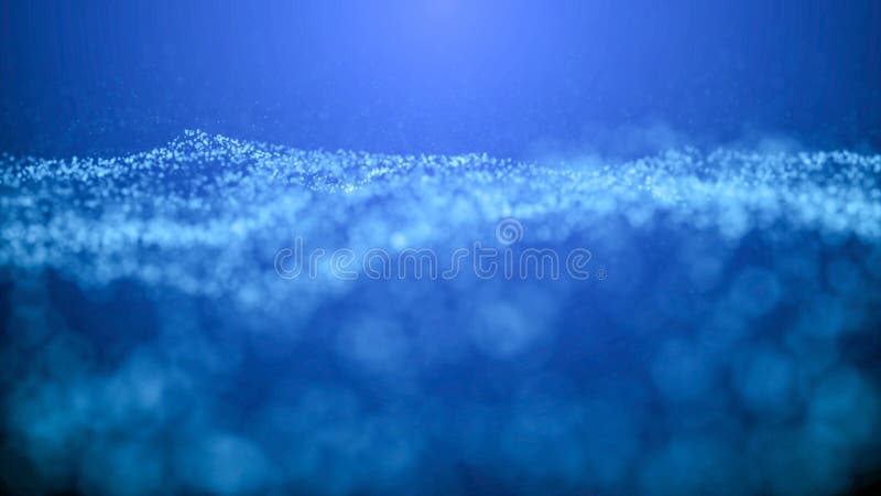 Blue Particle Wave Bokeh Background and Texture Stock Illustration ...