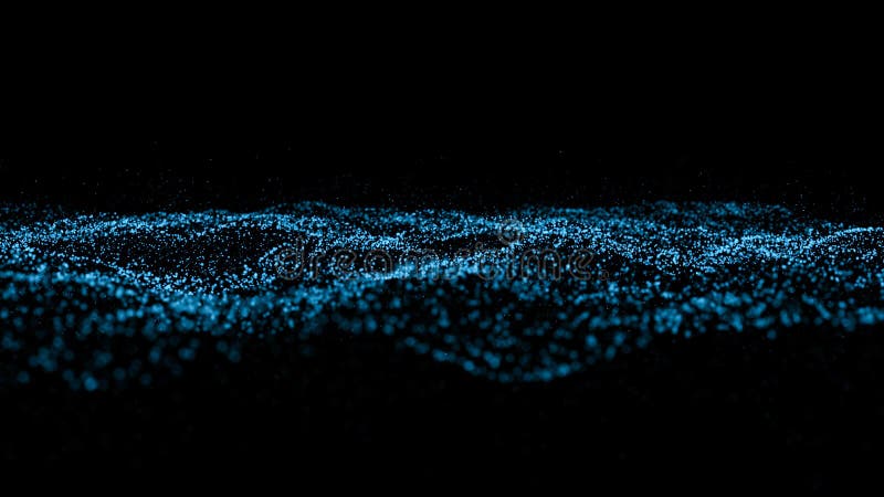 Blue Particle Wave Bokeh Background and Texture Stock Illustration ...