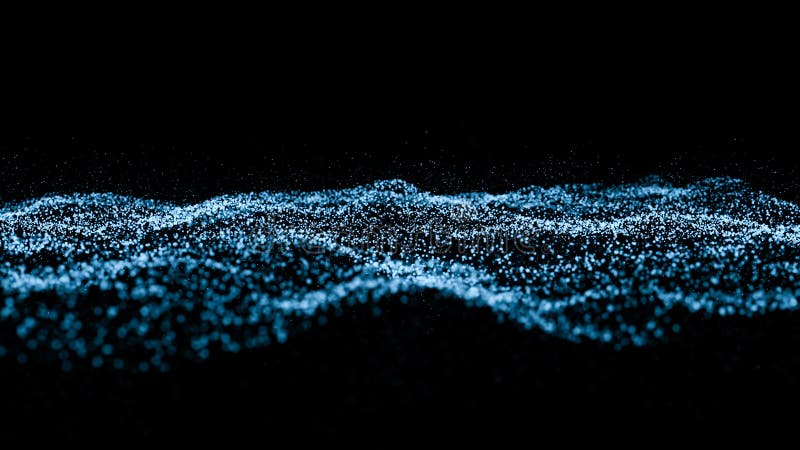 Blue Particle background stock illustration. Illustration of color ...