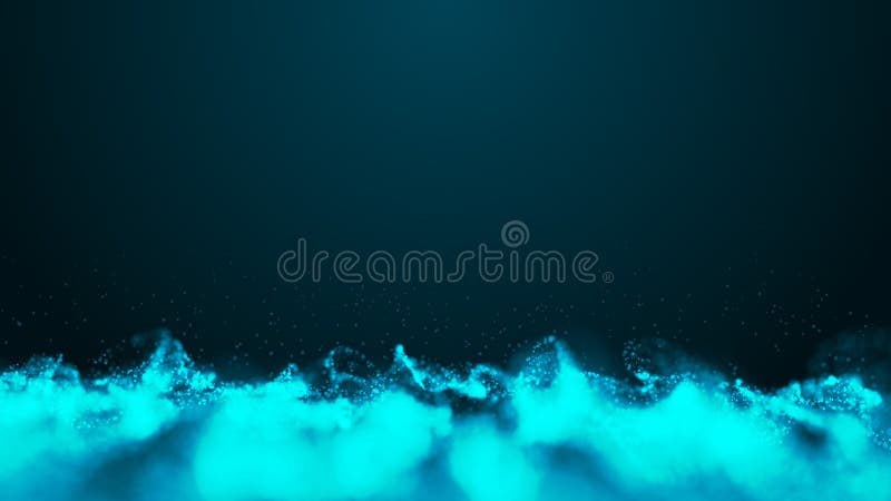 Blue Particles at the Bottom of an Abstract Glitter Background ...