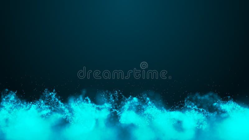 Blue Particles at the Bottom of an Abstract Glitter Background ...