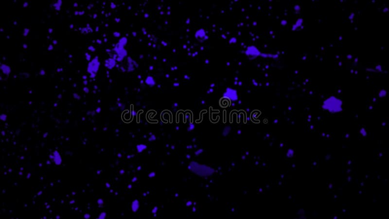 Blue Particles Effect Dust Debris Isolated on Black Background, Motion ...