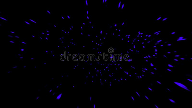 Blue Particles Effect Dust Debris Isolated on Black Background, Motion ...