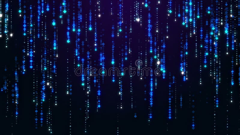 Blue Particles. Glamour Rain. Abstraction, Background with Sparkling ...