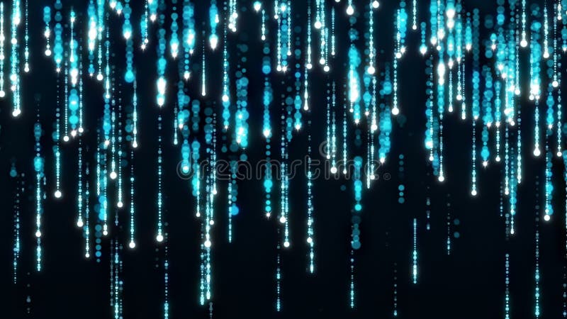 Blue Particles. Glamour Rain. Abstraction, Background with Sparkling ...