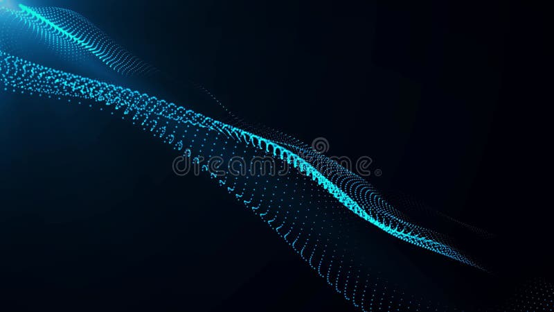 Blue Particles Moving Abstract Animation Stock Footage - Video of ...