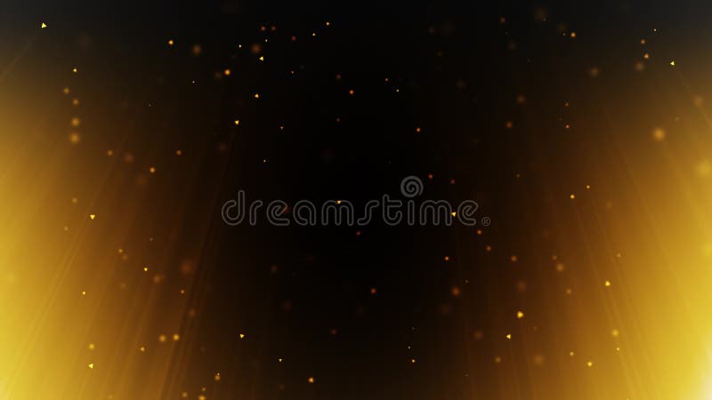 Blue Particles with Rays Light Background Looped Particles Gold with ...