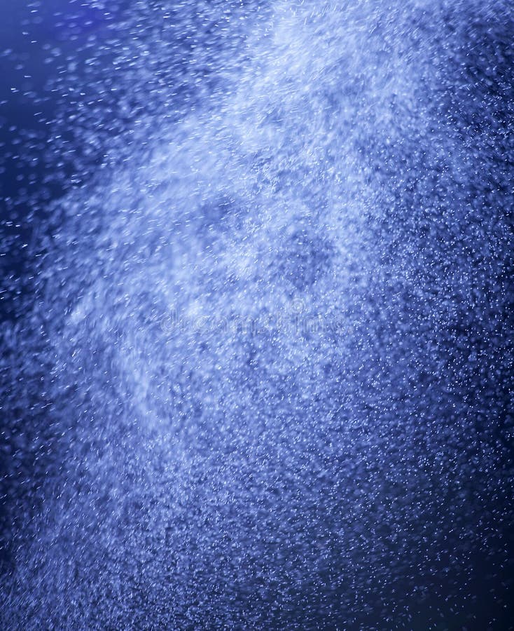 Blue Particles Effect Dust Debris Isolated on Black Background, Motion ...