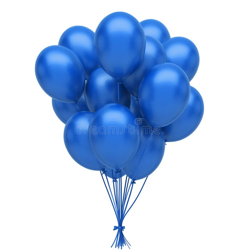 Real Blue And White Balloons