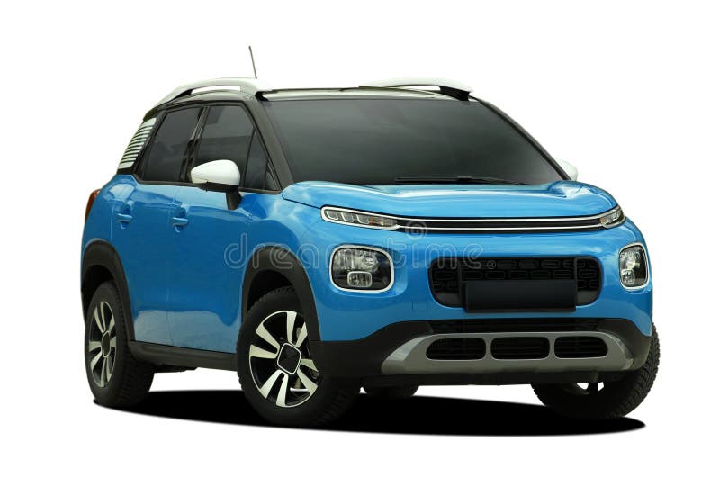 Blue Passenger Car Front View Stock Image - Image of wheel, reflection ...