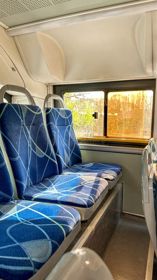 Blue Passenger Chairs in Public Bus Stock Image - Image of metro ...