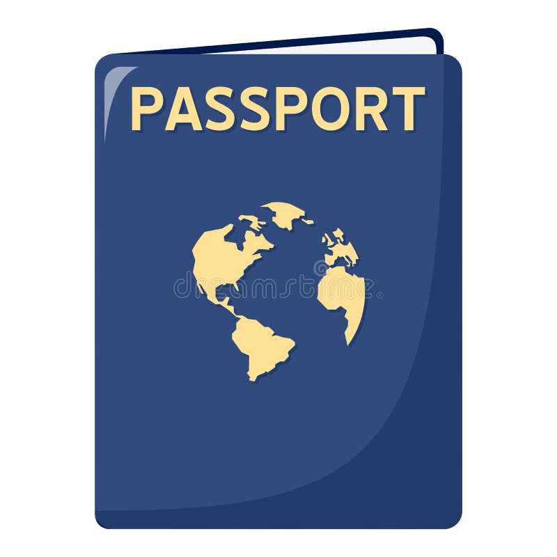 Blue Passport of a Citizen of the Country. Stock Vector - Illustration ...