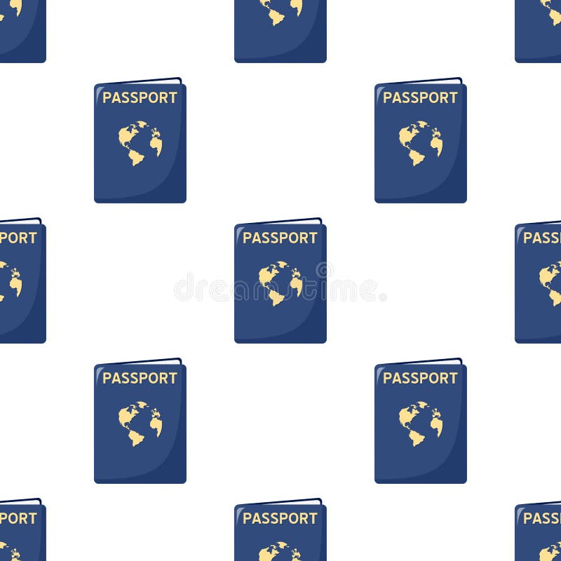 Blue passport icon stock illustration. Illustration of hand - 73306457