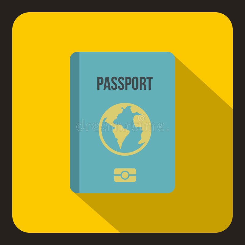 Blue Passport Icon, Cartoon Style Stock Illustration - Illustration of ...