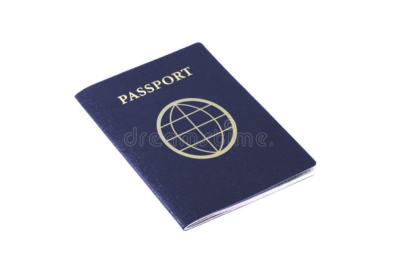 Blue Passport World Isolated Stock Photo - Image of citizen, identity ...