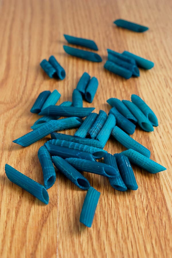 Blue pasta stock image. Image of wooden, pasta, artificial - 14087745