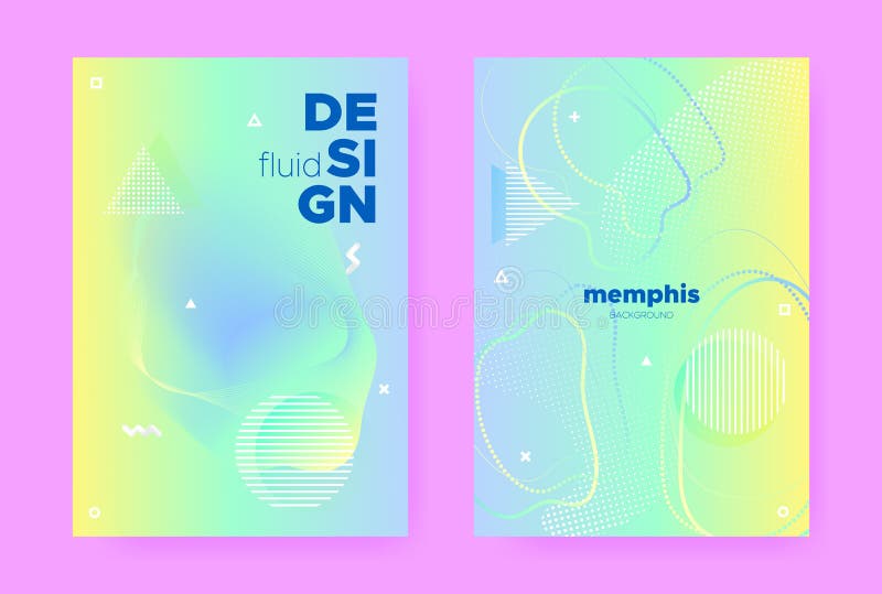 Blue Pastel Fluid. Abstract Gradient Elements Stock Vector ...