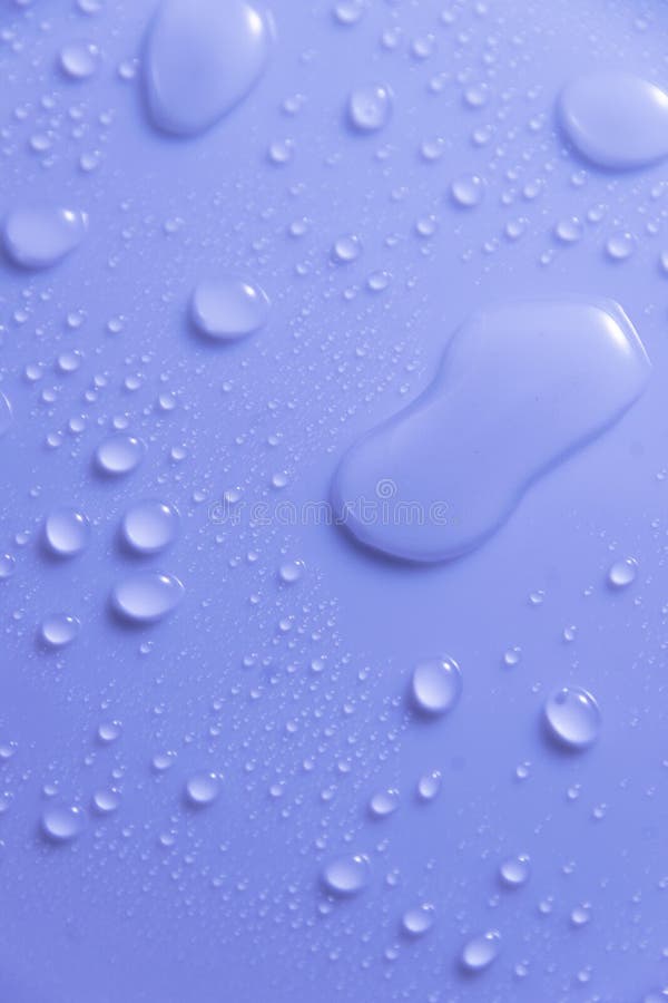 Blue Pastel Water Drops on Light Shiny Surface Stock Photo - Image of ...