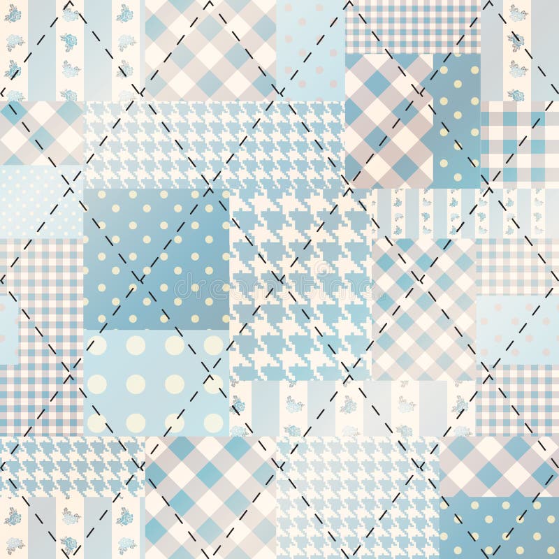 Blue patchwork hexagon stock vector. Illustration of blue - 70874016