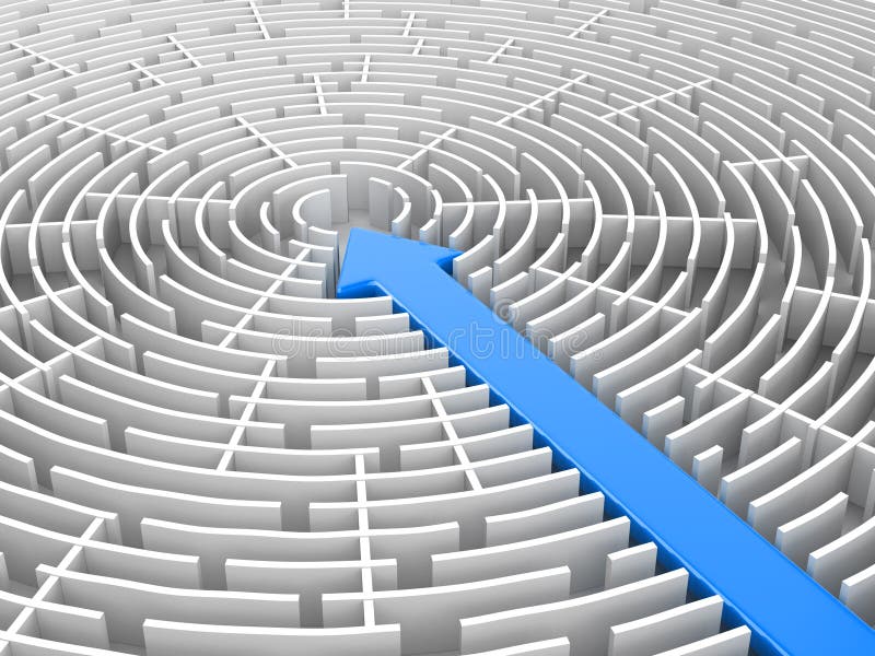 Blue Path Abstract Illustration Background Design Template Stock ...