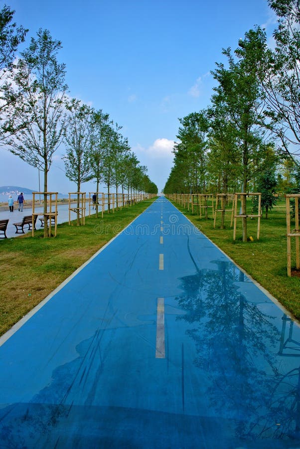 Blue path stock image. Image of path, outdoor, istanbul - 43451473