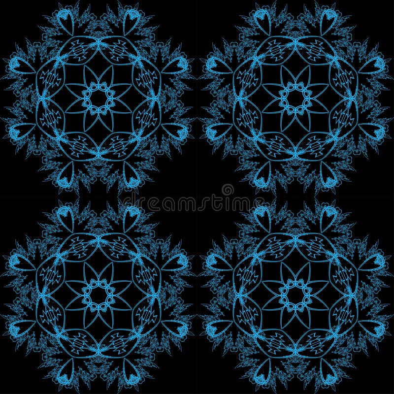 Blue lace pattern stock illustration. Illustration of complex - 125979484