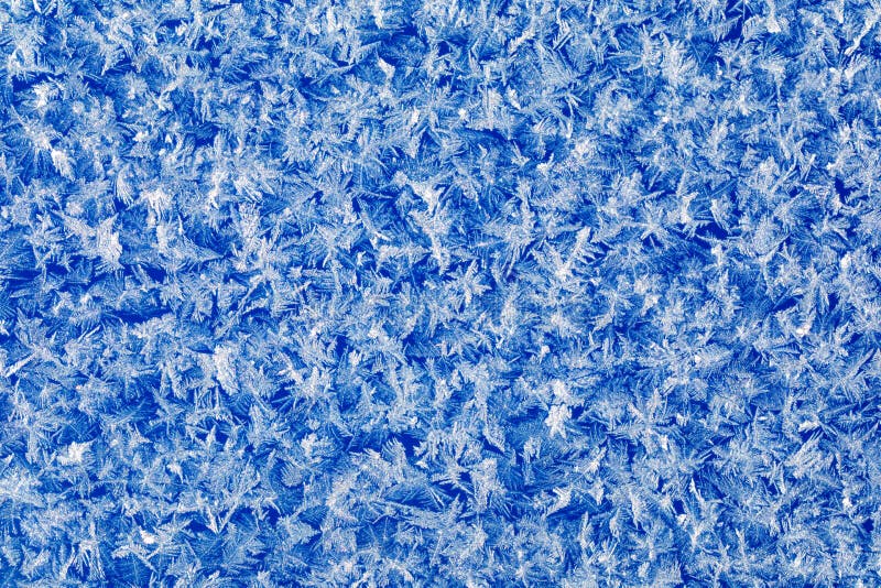 Blue Pattern on Glass Abstract Natural Background. Stock Photo - Image ...