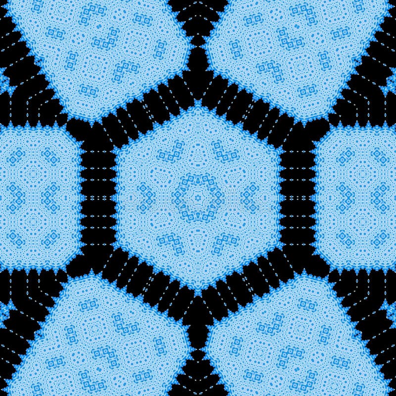 Blue Pattern Kaleidoscope Abstract Background. Cover Stock Illustration ...