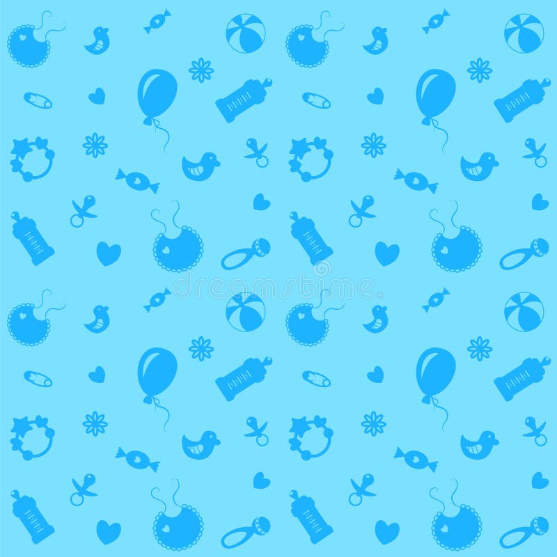 Blue Pattern for a Newborn . Stock Vector - Illustration of pattern ...