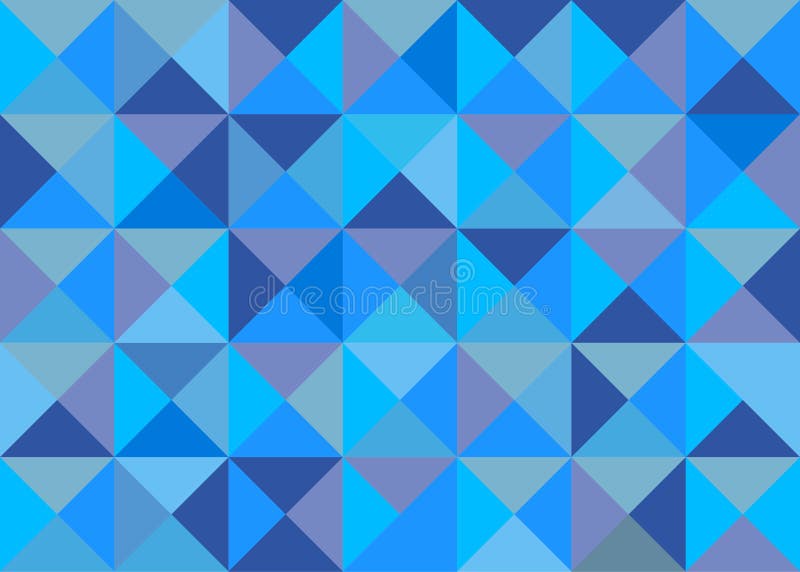 Blue Pattern of Triangles of Different Shades of Blue Stock Vector ...