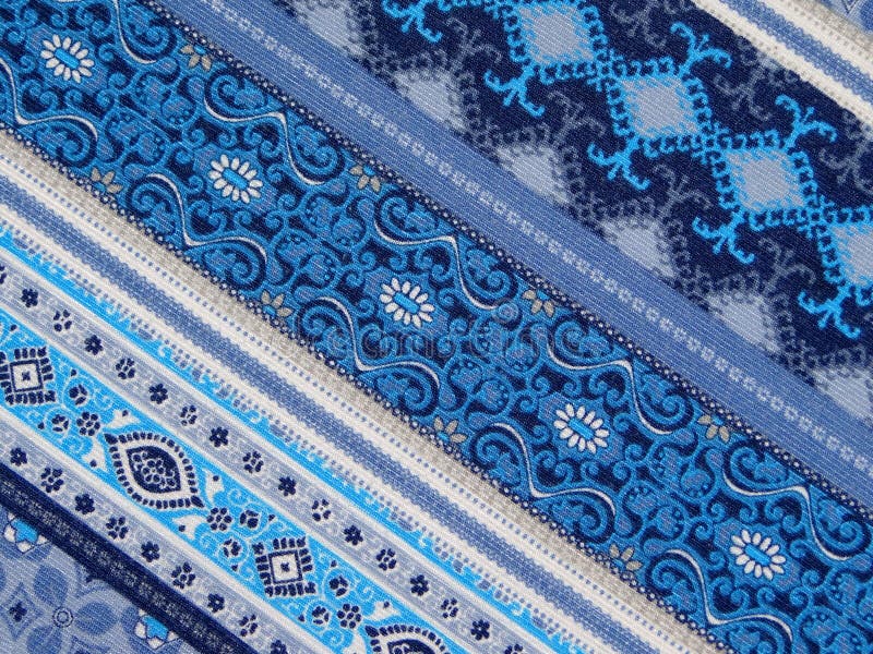 Blue patterned fabric stock image. Image of texture, blue - 65557221