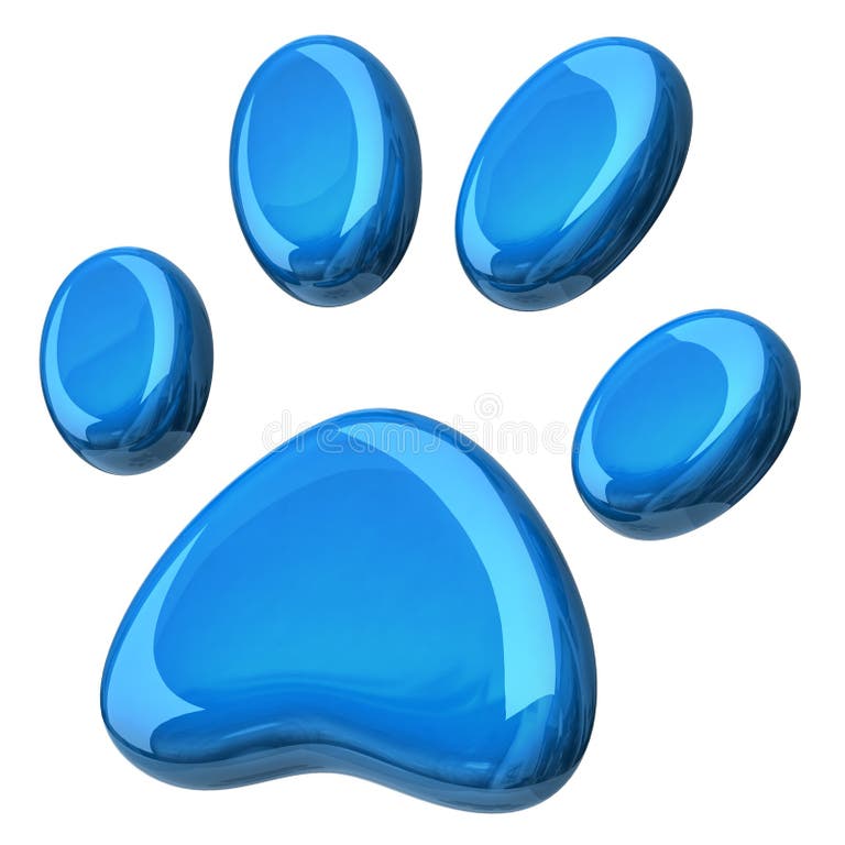 Blue Bear Paw Footprint Icon Stock Illustrations – 1,150 Blue Bear Paw ...