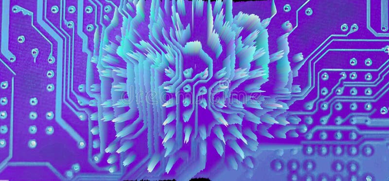 Blue PCB Electronics Future Abstract Background Stock Image - Image of ...