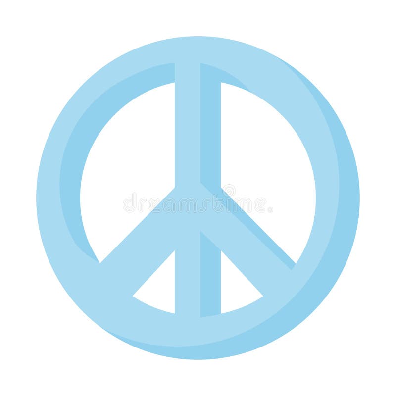 Blue peace symbol stock vector. Illustration of disarmament - 249465596