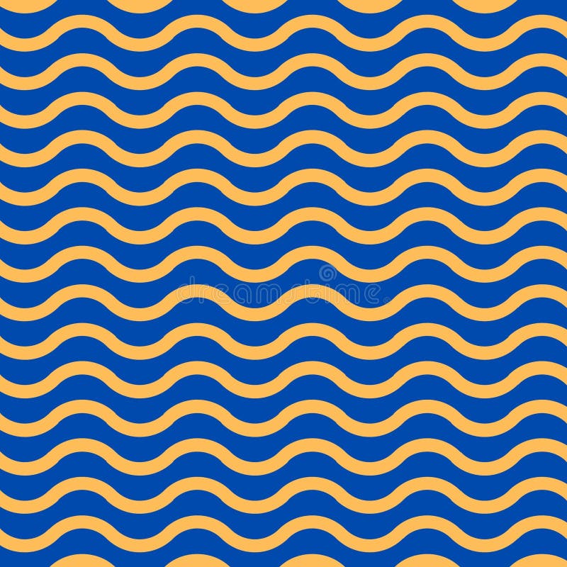 Blue and Peach Wave Pattern Stock Illustration - Illustration of ...