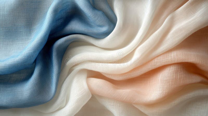 Blue Peach White Fabric Draped Texture Background Stock Illustration ...